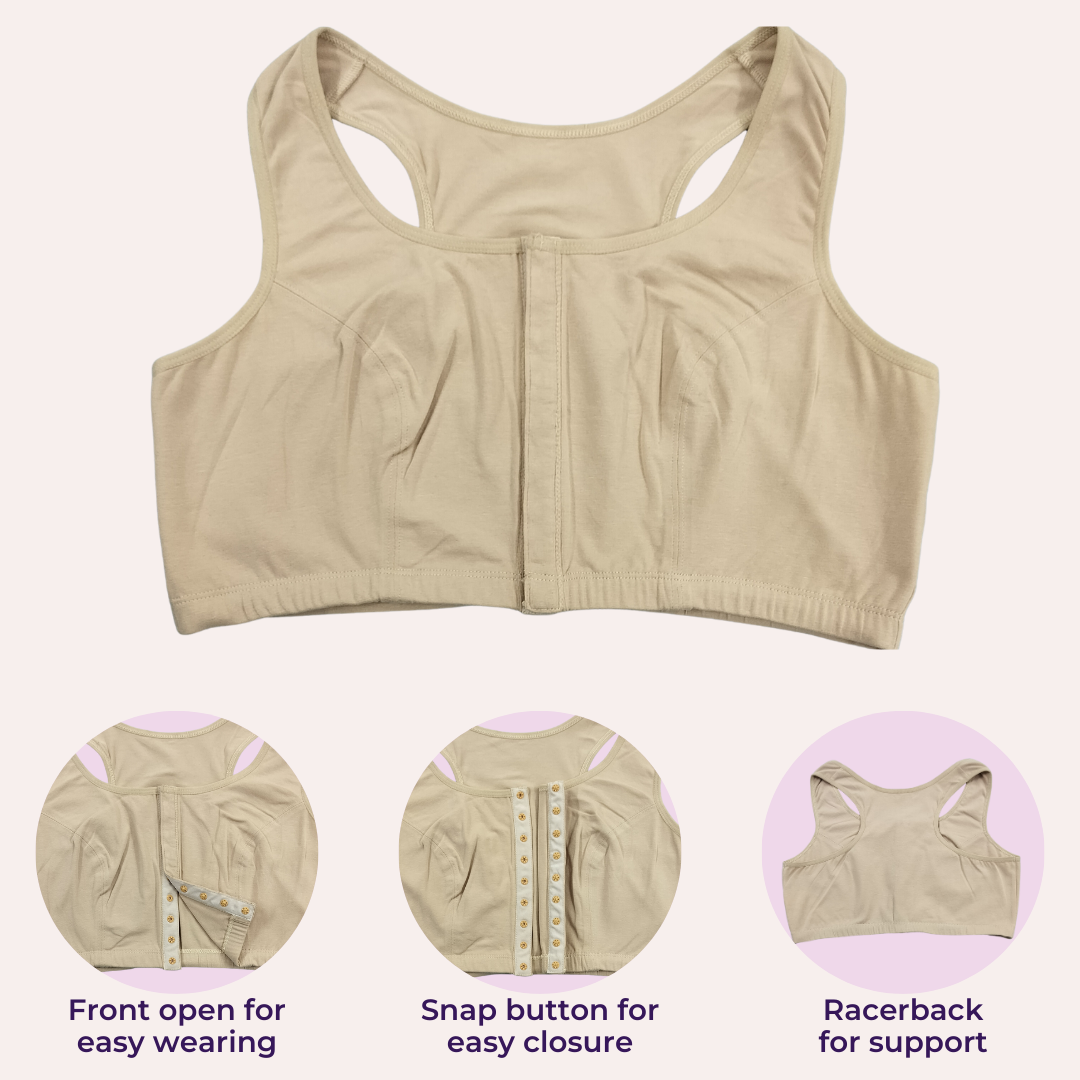 Buy Front Open Button Bra For Elderly
