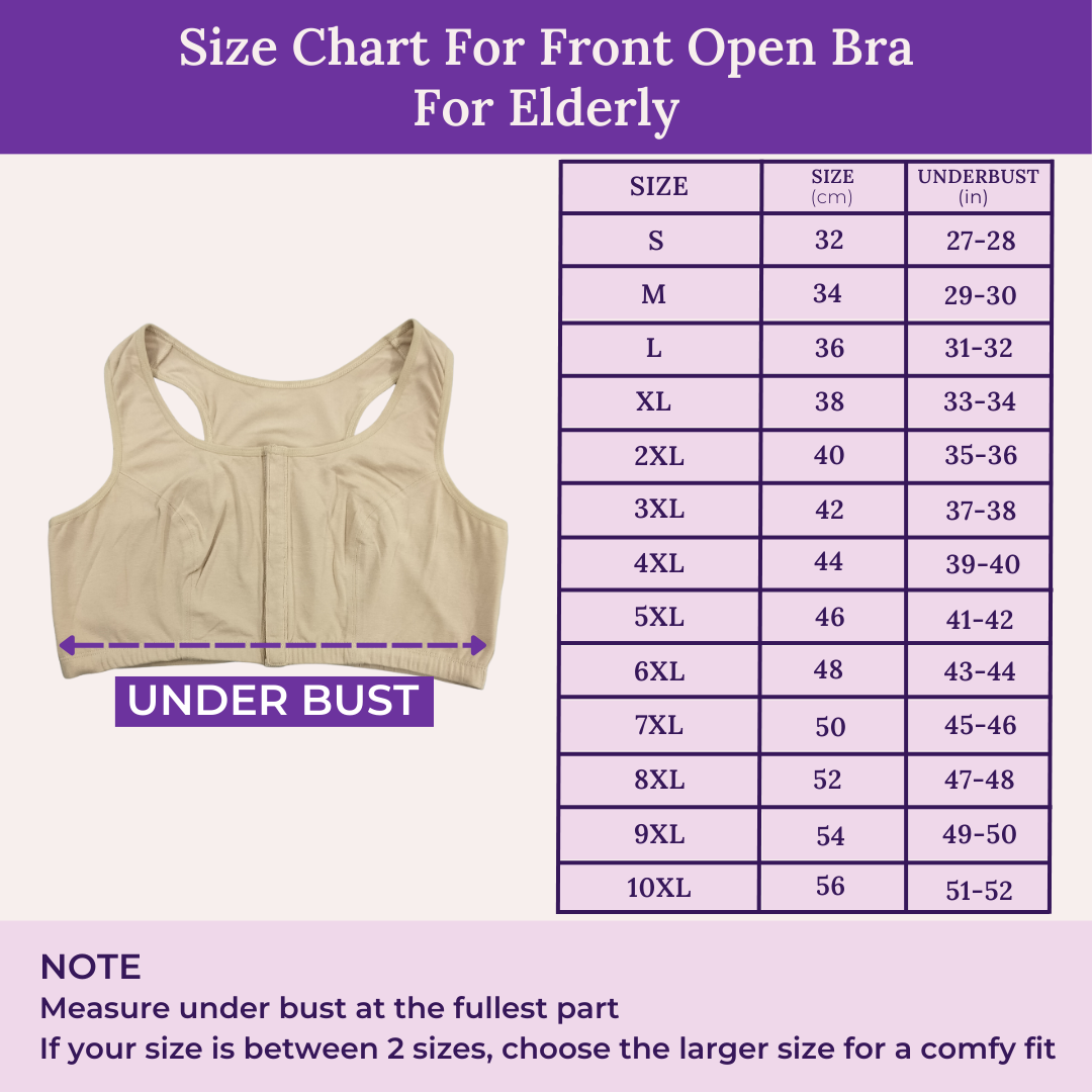 Buy Front Open Button Bra For Elderly