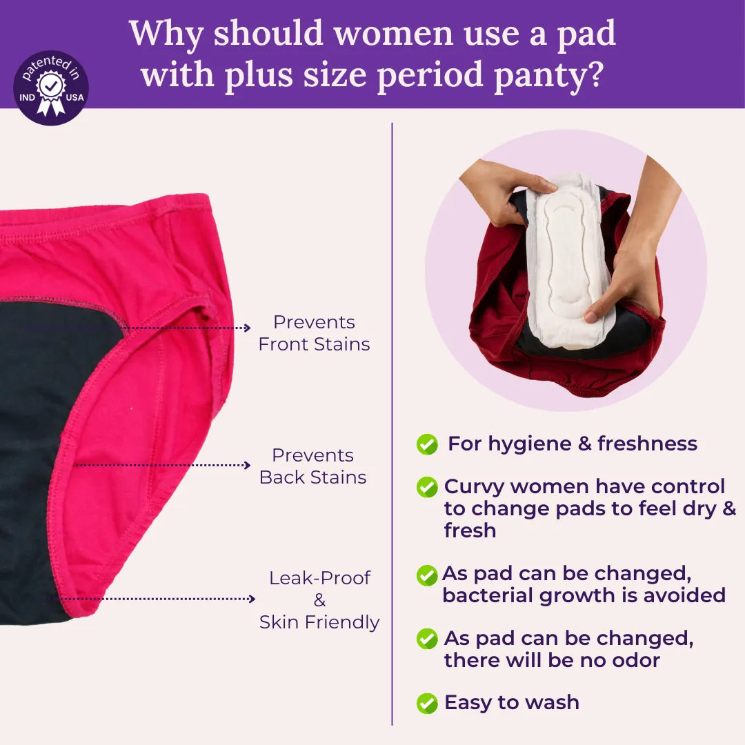 Get Leak-Free Protection: Shop Plus Size Menstrual Panties Now